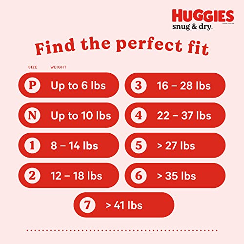 Huggies Snug & Dry Baby Diapers, Size 5 (27+ lbs), 22 Ct (Pack of 2)