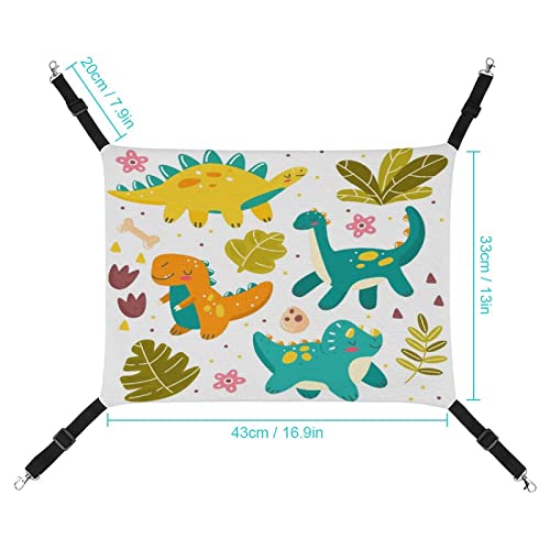 Dinosaur Pet Hammock Bed Guinea Pig Cage Hammock Small Animal Hanging Bed for Ferret, Chinchilla, Puppy and Other Small Animals
