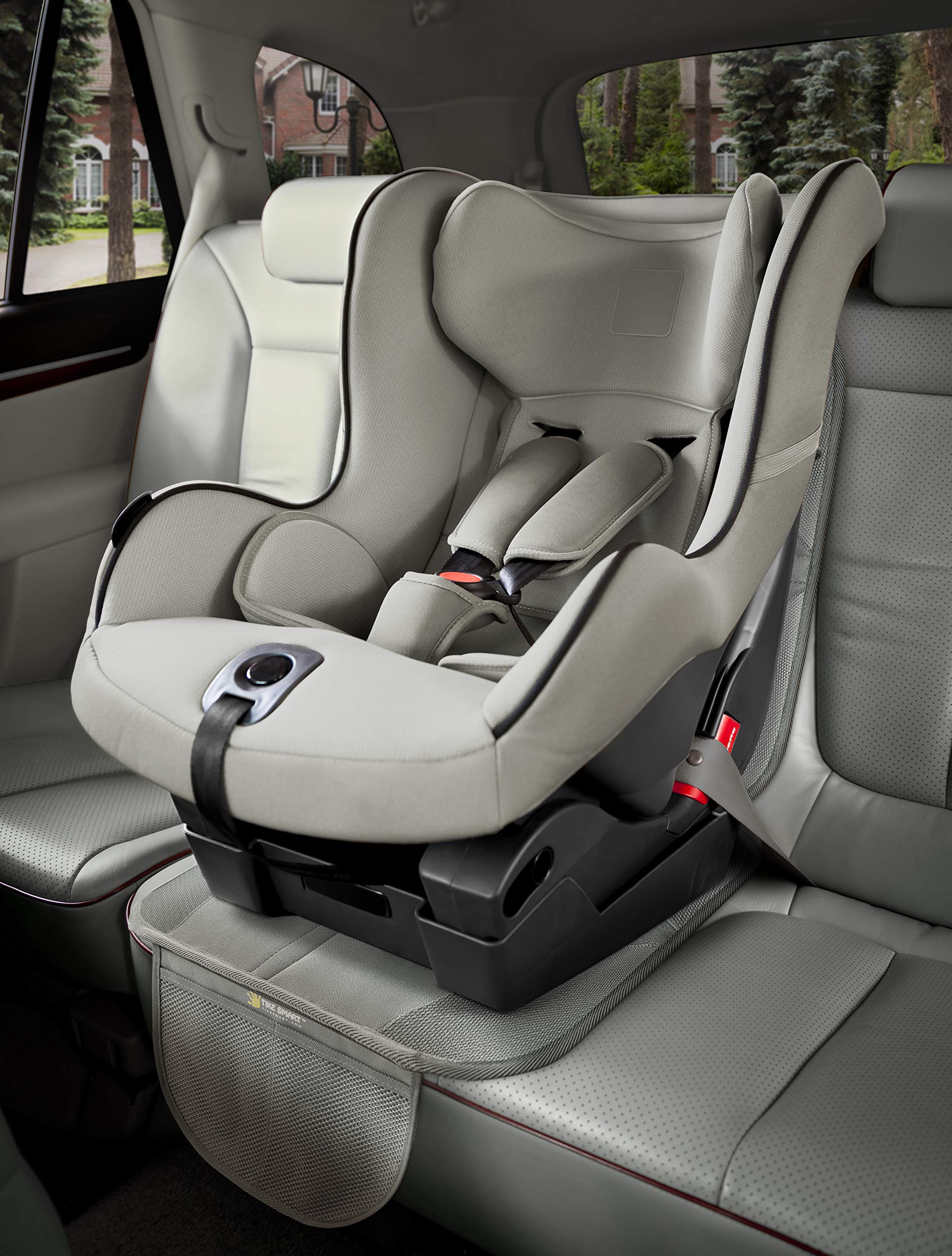Tike Smart Premium Car Seat Protector (Gray (Grey), High Back)