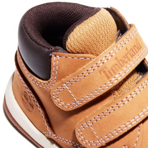 Timberland unisex child Toddle Tracks Hook & Loop Ankle Boot, Wheat Nubuck, 7 Toddler US