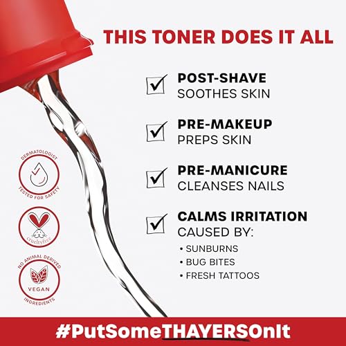 Thayers Alcohol-Free Rose Petal Witch Hazel Facial Toner for Glowing Skin, Soothing, Hydrating, Refreshing Toner for Normal and Combination Skin, 3oz