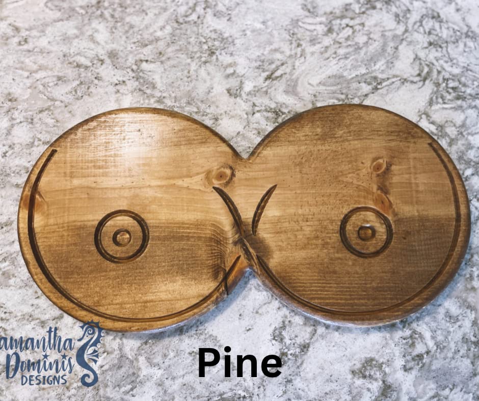 CharBOOBerie Board- Boobs, Bachelor Bachelorette Parties, His & Her Party, Gag Gifts (Pine)