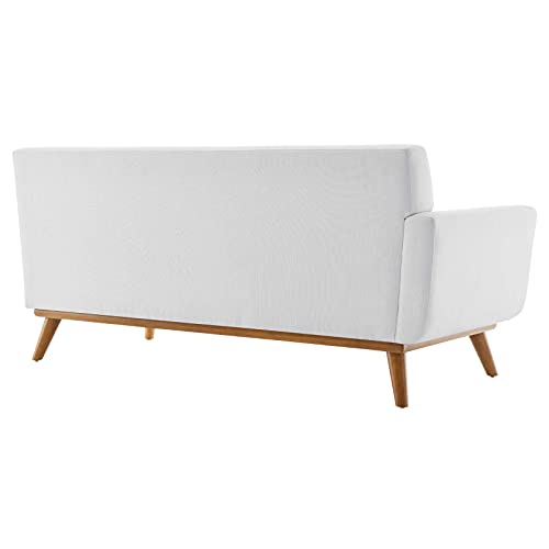 Modway Engage Upholstered Fabric Left-Arm Loveseat, White