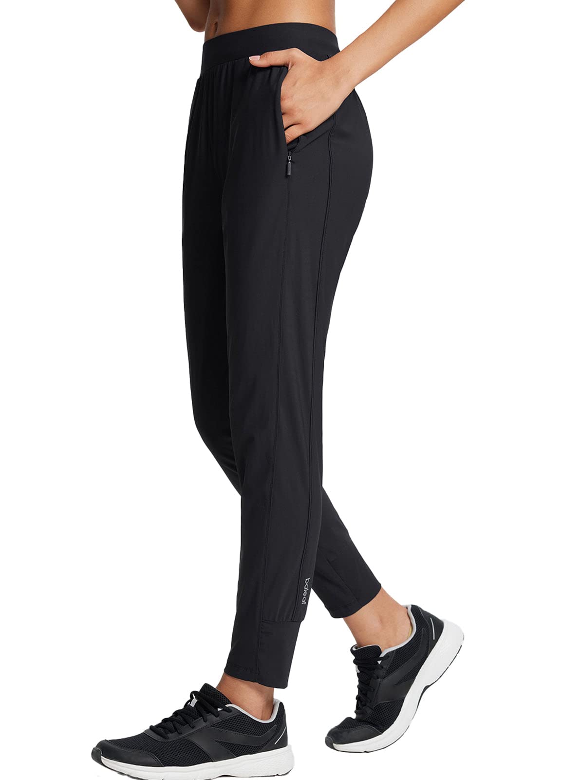 BALEAF Women's Joggers Pants Athletic Running Pants Tapered Quick Dry Jogger with Pockets Black XL