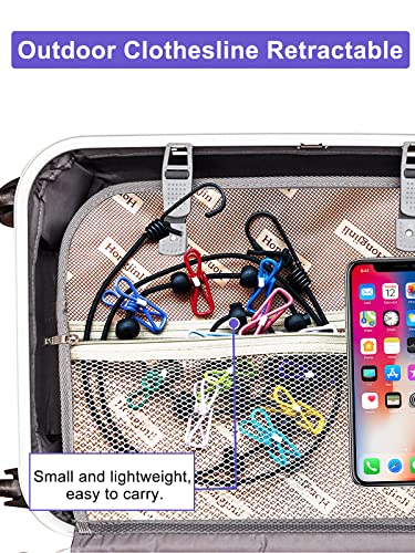 GOJUSO Elastic Clothesline for Travel 70.86 Inch Portable Camping Storage Travel Hanging Clothes Line Cool Gadgets for Rv Camp Picture