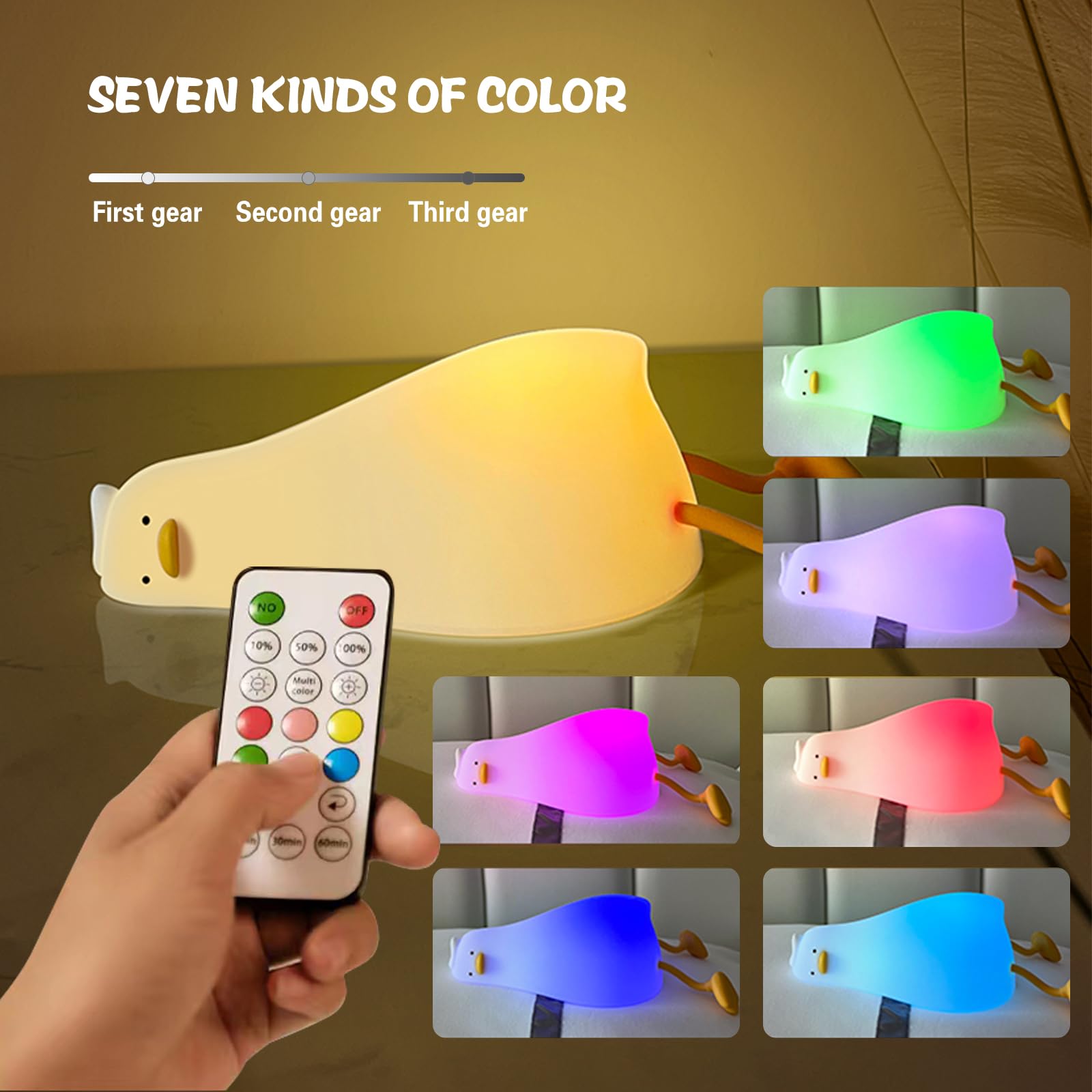 Buwect Lying Cabbage Night Light,Cute Night Light for Kids,Dimmable Squishy nightlight,Rechargeable Silicone Nursery lamp,LED Kawaii lamp for Breastfeeding