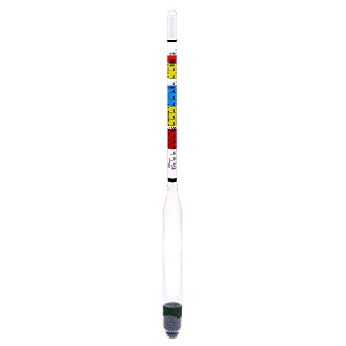 Circrane Hydrometer & Glass Test Jar Set, Triple Scale Alcohol Hydrometer with Glass Cylinder for Brew Beer, Wine, Mead and Kombucha, ABV, Brix and Gravity Test Kit, Home Brewing Supplies