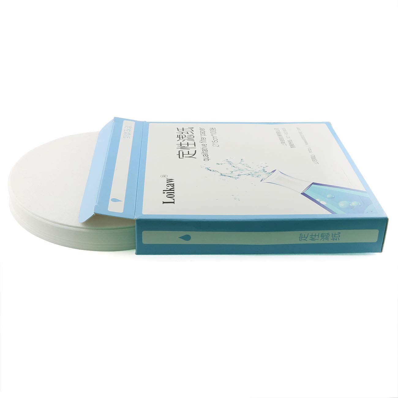 E-outstanding 100-Pack 15cm 5.9Inch Qualitative Filter Paper 102 Medium-Speed Laboratory Filter Paper Circular Funnel Filter Paper