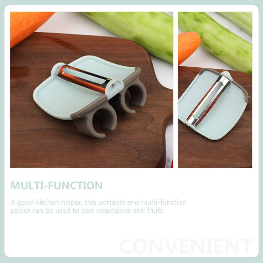 BESTonZON 3pcs Finger Melon Grater Cocororo Peeler Cucumber Scrubbers Vegetable Peeling Tool Potato Scraper Finger Vegetable Peeler Potato Peeler Electric Multitools Skinning Fruit Tpr