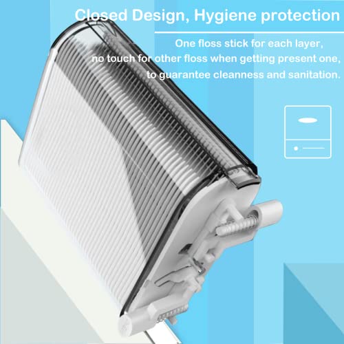 Dental Floss Holder 2 Boxes, Automatic Pop Up Flossers Dispenser, Tasteless Flosser, Hygienic Neat,Total 176PCS Professional Teeth Clean Flossers,Suitable for Home and Office