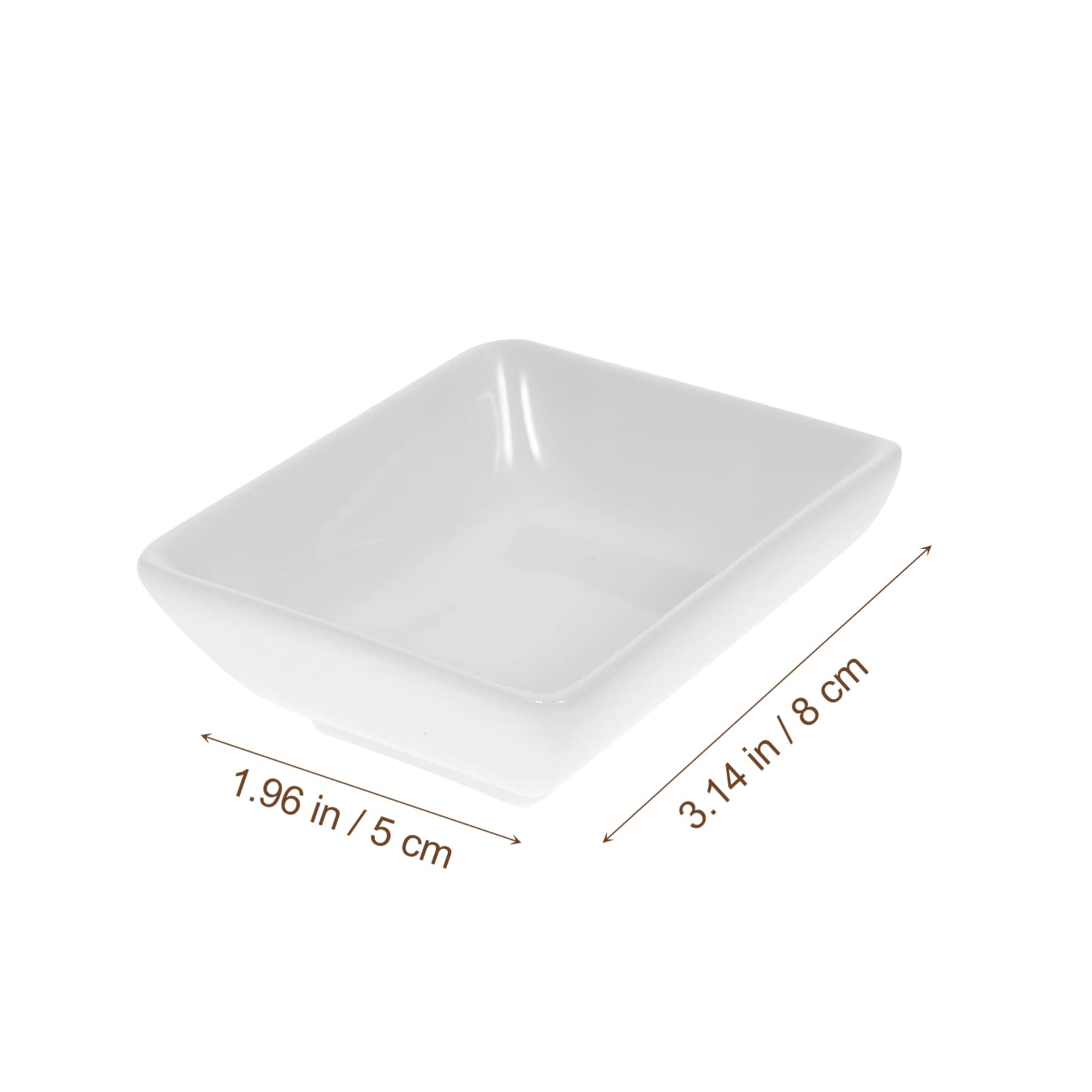 BESTonZON Ceramic Dip Bowls Sets, 3 In White Dipping Sauce Bowls/Dishes for Tomato Sauce, Soy, BBQ and other Party Supplies,Set of 4 Appetizer Plates