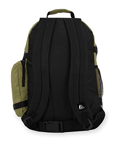 Everest Oversize Deluxe Backpack, Olive/Black, One Size