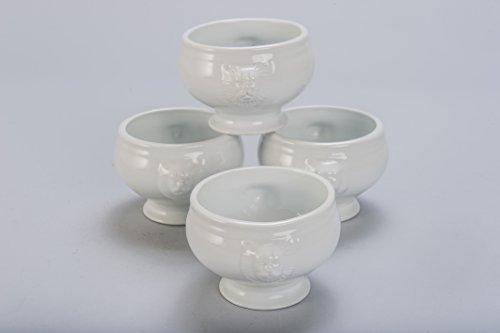 BIA Cordon Bleu Soup Lions Head Bowl, Set of 4, White (900178S4SIOC)