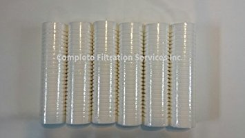 Complete Filtration Services 2.5 inch X 9.75 inch 5 Micron Grooved Dirt/Sediment Water Filter Cartridges Compatible with WHKF-GD05 & AP110 Quantity of 6