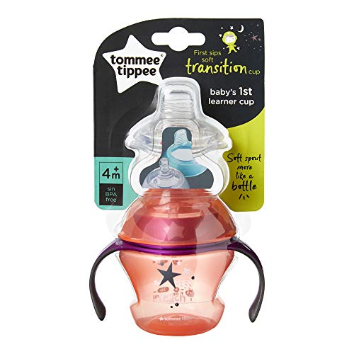 Tommee Tippee First Sips Soft Transition Cup, 4+ months – (Pack of 1) (Colors May Vary)