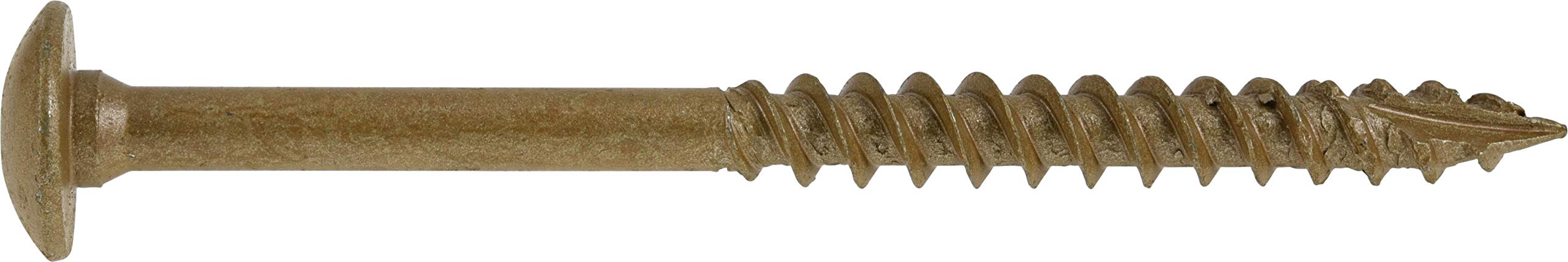 Power Pro 47877 Lag Screws, 5/16" x 4", Star Drive Construction Lag Screws, Rust Resistant, Ceramic Coated Bronze, 5lb Tub, 100 pcs