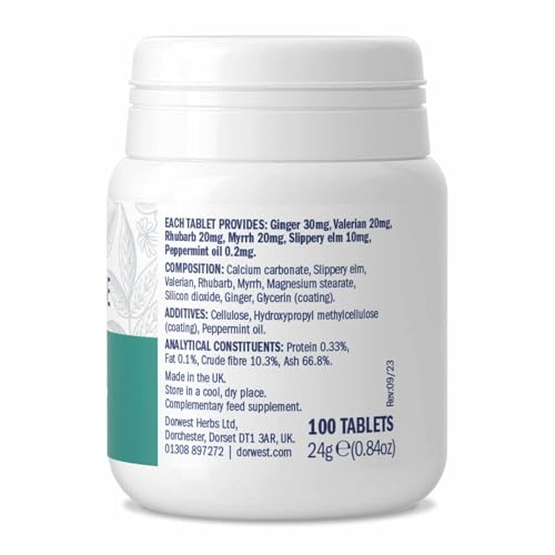 Dorwest Herbs Digestive Supplement Tablets for Dogs and Cats 100 Tablets