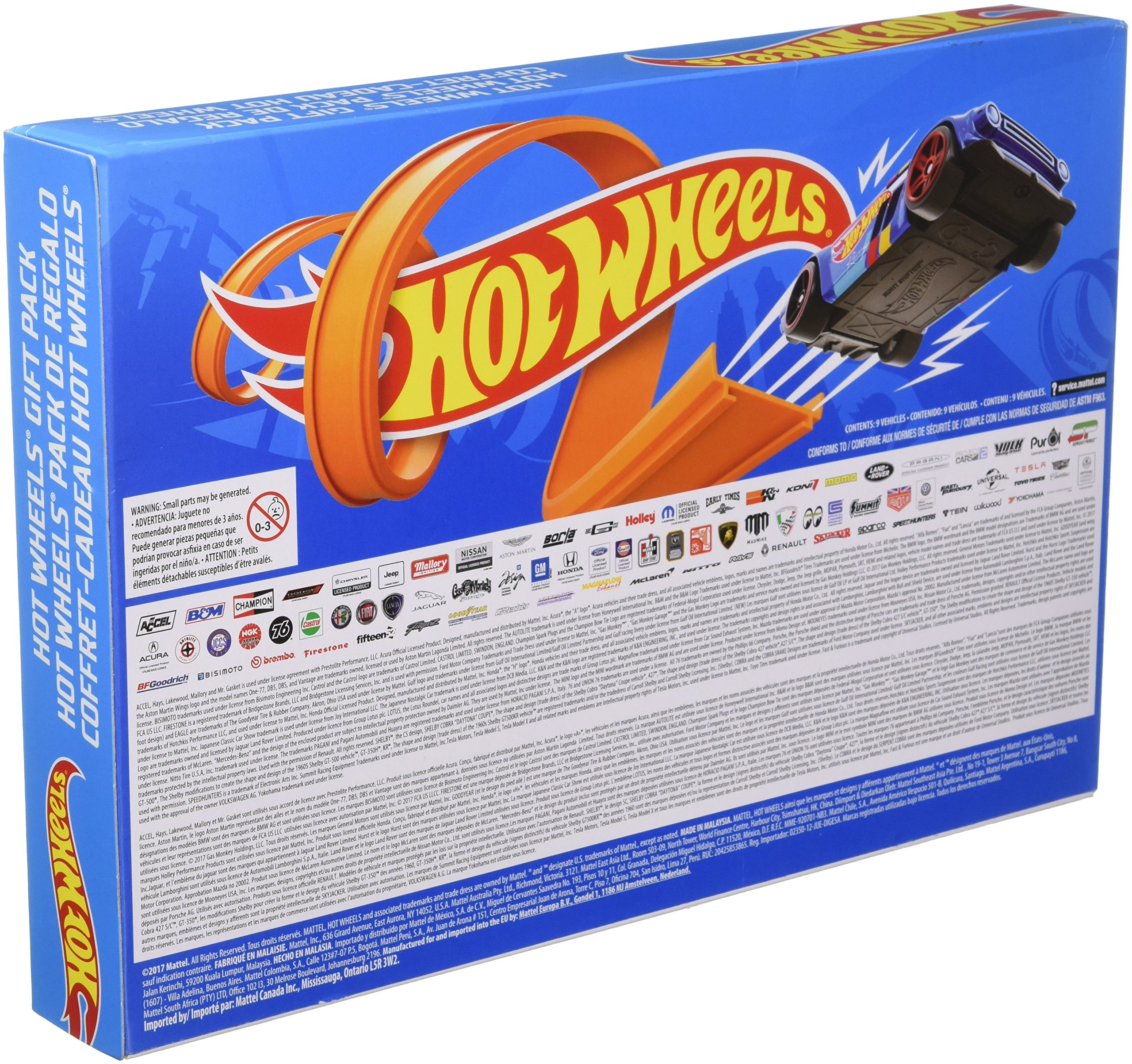 Hot Wheels Exclusive Decoration Gift Pack, 9-Piece