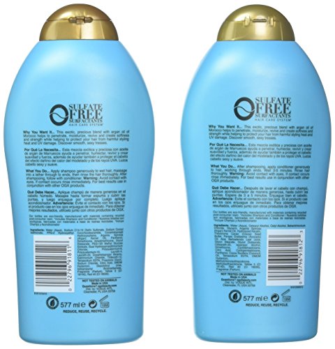 OGX Organix Argan Oil of Morocco Shampoo & Conditioner Set (19.5 Oz Set)