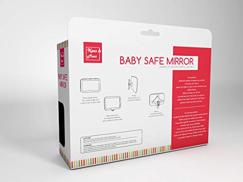 Baby Car Mirror Safety Monitor Child for Rear Facing with Wide Crystal Clear View Shatterproof, Fully Assembled, Crash Tested and Certified