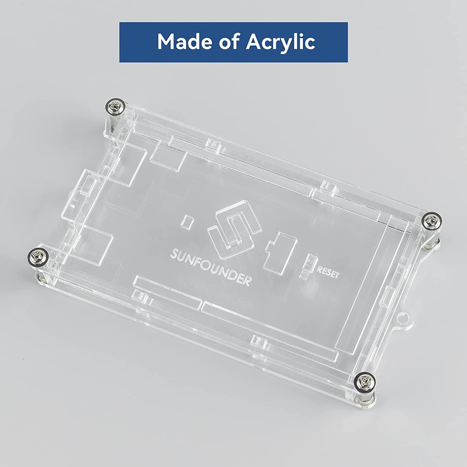 SunFounder 2560 Case Enclosure Transparent Gloss Acrylic Computer Box Compatible with Arduino Mega 2560 Rev3 R3, Genuino Mega 2560 Rev3 (Mega 2560 Board not Included)
