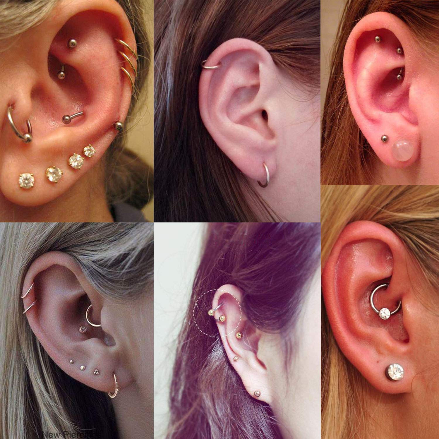 AVYRING 16g Nose Septum Rings Hoop Horseshoe Ring Surgical Steel Piercing Ring Jewelry for Women Men 24pcs pack
