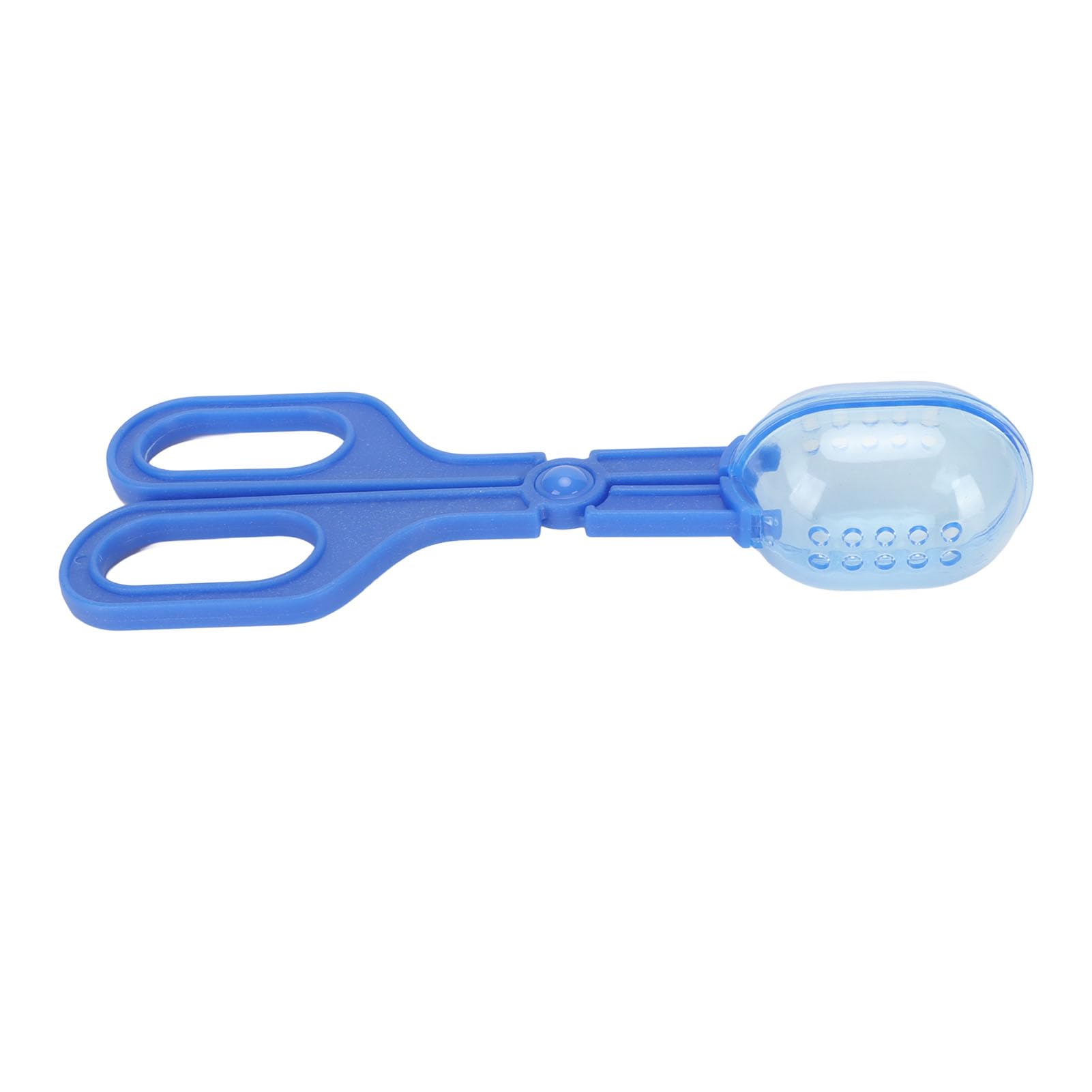 Reptile Feeding Clamp, Feeding Tool, Reptile Poop Scoop,Amphibian Terrarium Feeding and Cleaning Tool, Multipurpose Reptile Feeding Claw Collector, with Vents for Lizard Spider Tortoise(Blue)