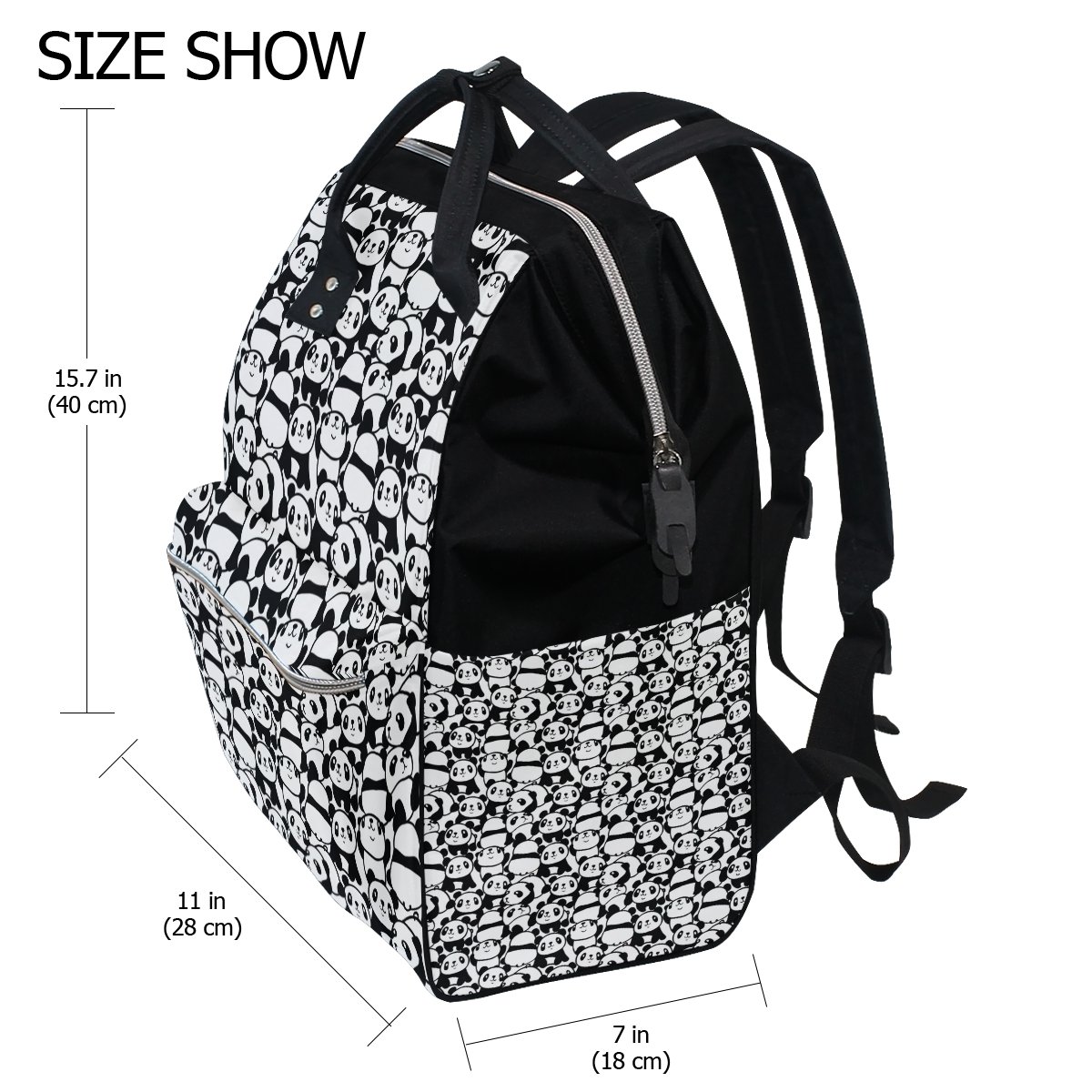 Top Carpenter Diaper Nappy Bag Travel Backpack Mommy Bag Much Pandas for Mom Dad M