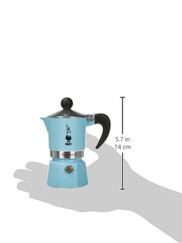 Bialetti 5041 Rainbow Espresso Maker, Light Blue