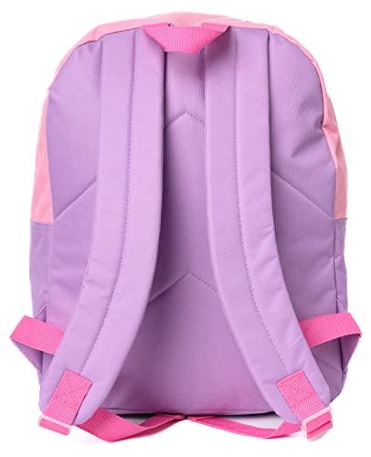 Disney 15" Backpack Girls Princess Belle Ariel Jasmine Tiana Mulan Rapunzel Pink