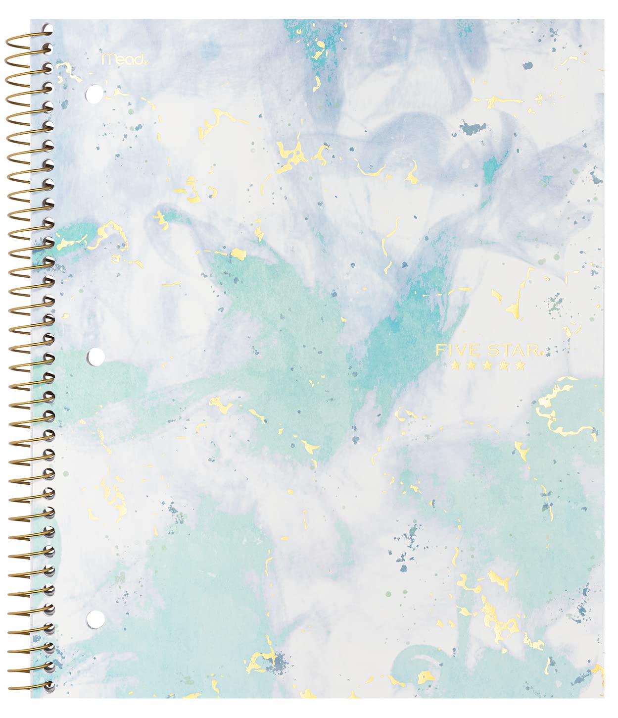 Five Star Spiral Notebooks, 1 Subject, College Ruled, 11" x 8-1/2", Cute Designs Bright Colors, 3 Pack, Design May Vary.