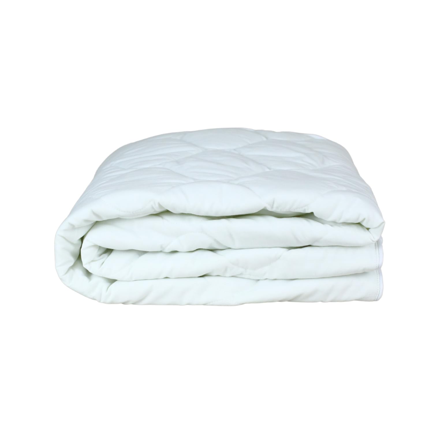 Down Etc Hotel Waterproof Mattress Pad Lily PadsĀ® 100% Cotton Twill Diamond Quilted Bed Protector with Fitted Skirt, Queen Size, White