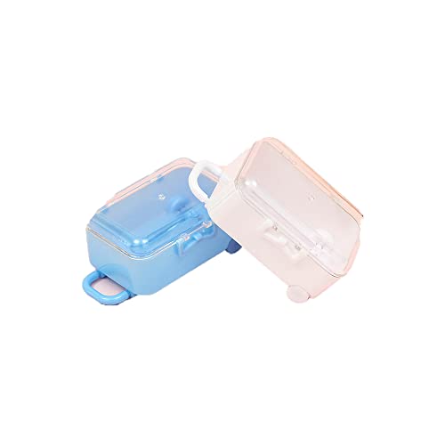 FUQIANYUAN 6 Pcs Mini Travel Suitcase Storage Box Travel Gear Doll Carrier Storage Doll Playsets