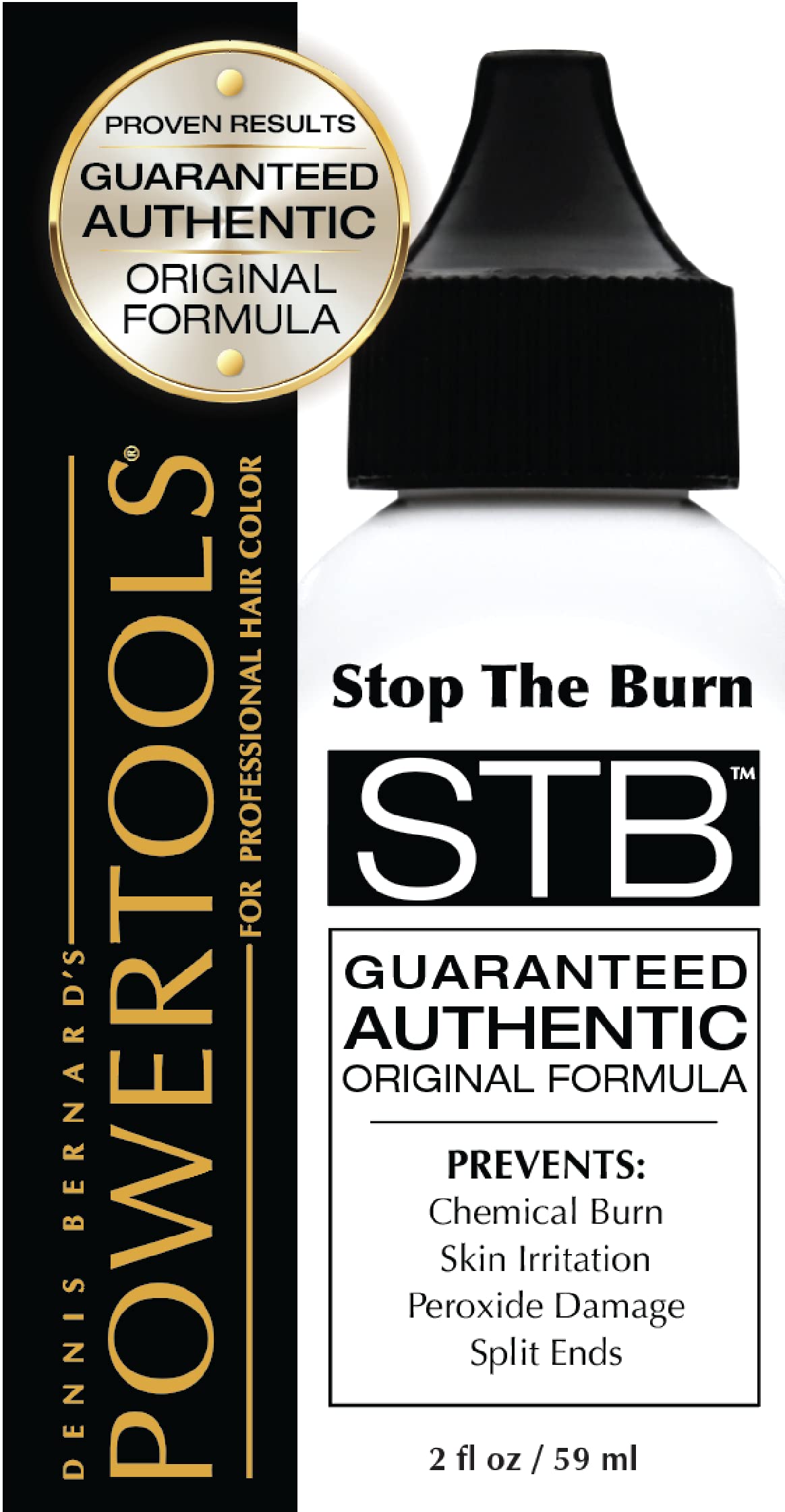 POWERTOOLS STB, The Original Stop The Burn 2 oz | Mix Directly Into Hair Color Formula To Lessen Scalp Irritation From Hair Color