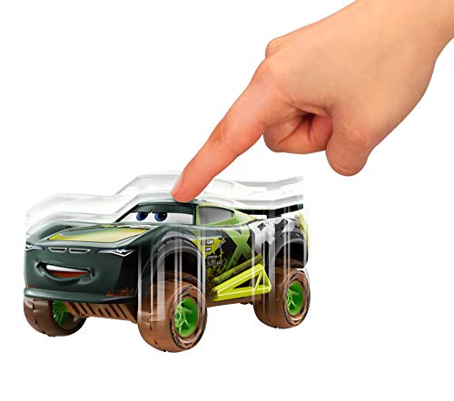 Disney Car Toys XRS Mud Racing Steve Slick Lapage Vehicle 155 Scale Die-Casts, Real Suspensions, Off-Road, Dirt-Splashed Design, All-Terrain Wheels, Ages 3 and up​