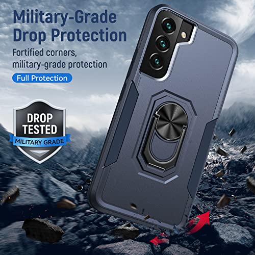 DAWEIXEAU Case for Galaxy S22 5G,Galaxy S22 5G(2022) Case Heavy Duty Rugged Shockproof Protective Cover Case for Samsung Galaxy S22 5G,6.1 inch (Blue)