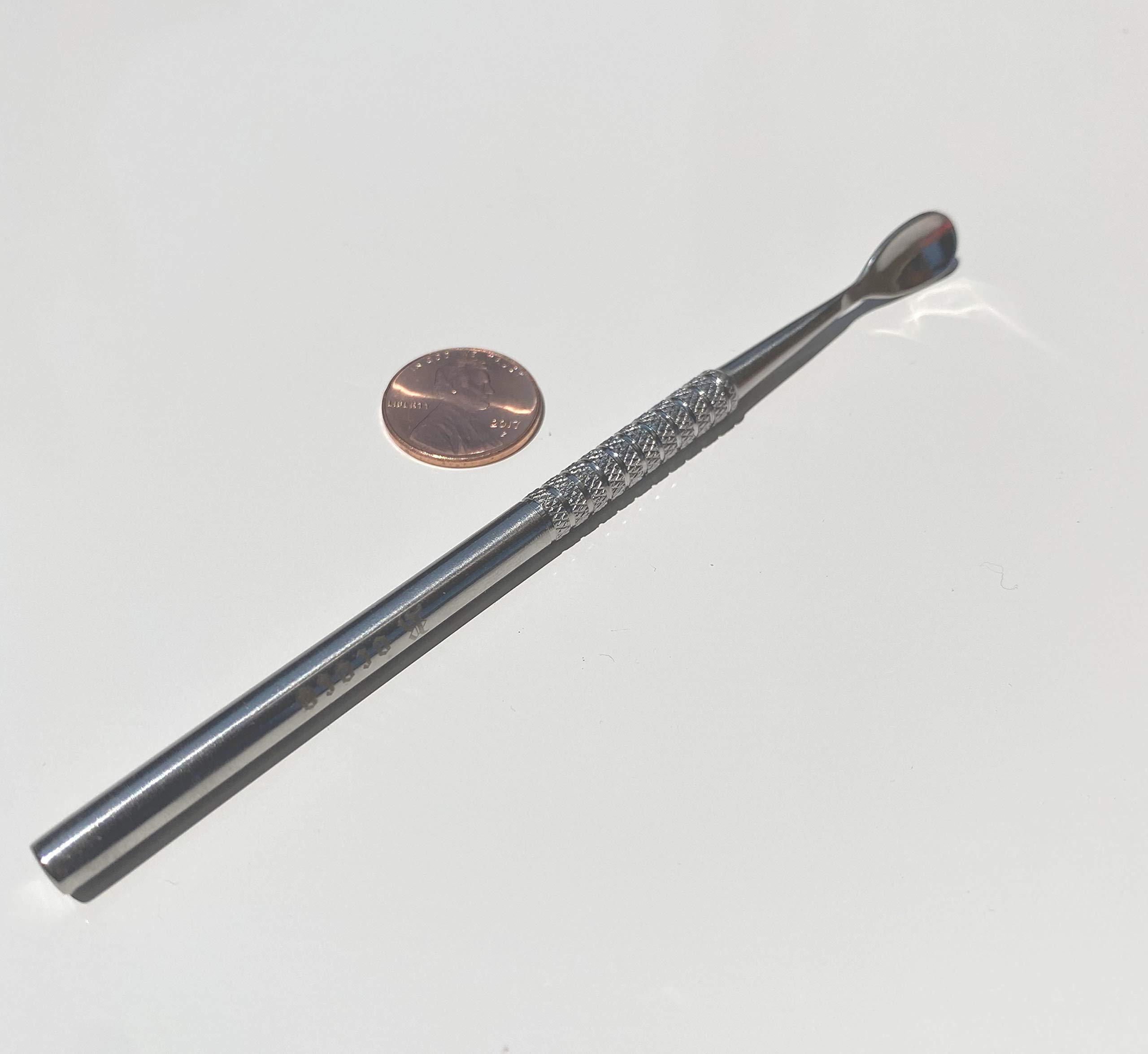 Surgical Stainless Steel Spoon- 5 Inches Long Strong Surgical Stainless Steel Spoon - Ridged Handle For Proper Grip - Powder Spoons