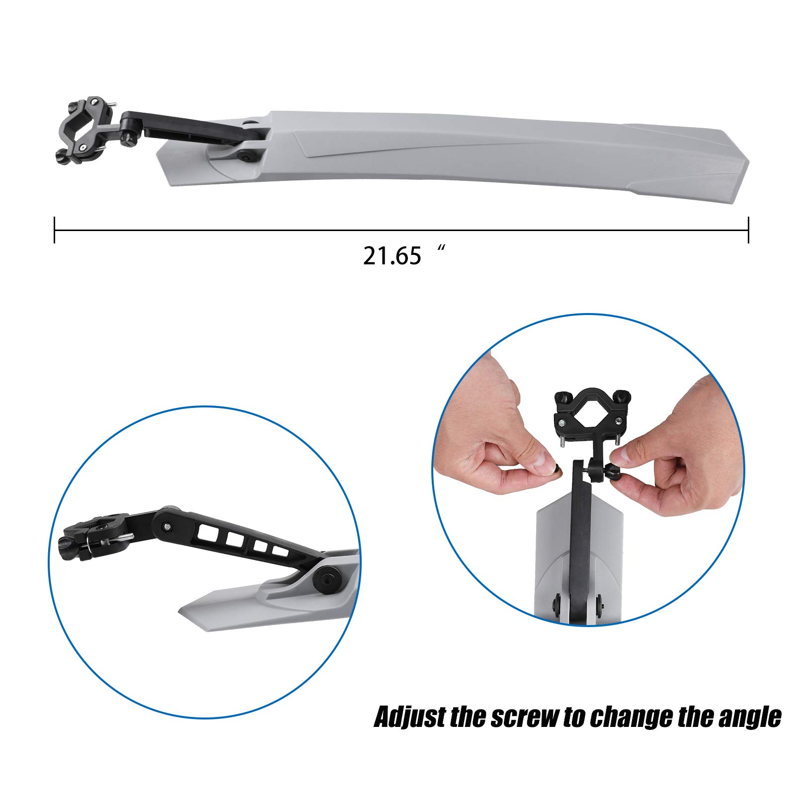 BFVV Adjustable Bike Fenders Front/Rear Bicycle Mudguard Set fits for 20-26" MTB