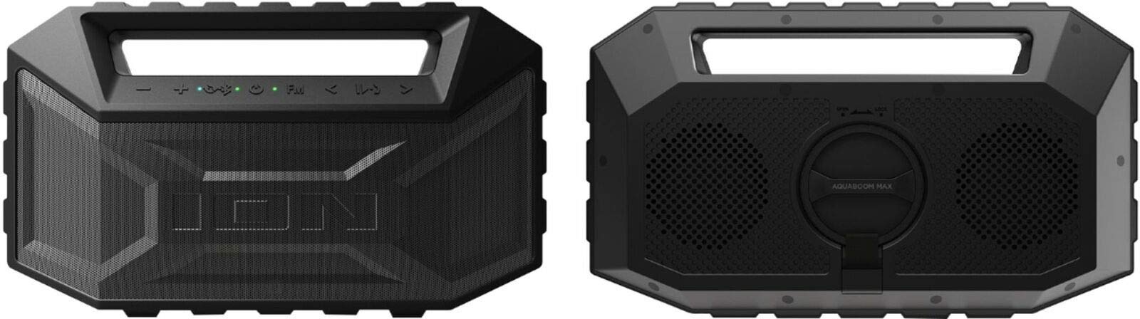 Aquaboom Max Portable Boombox Stereo Speaker Bluetooth with FM Radio, Waterproof, Mudproof & Sandproof IP67 for The Beach