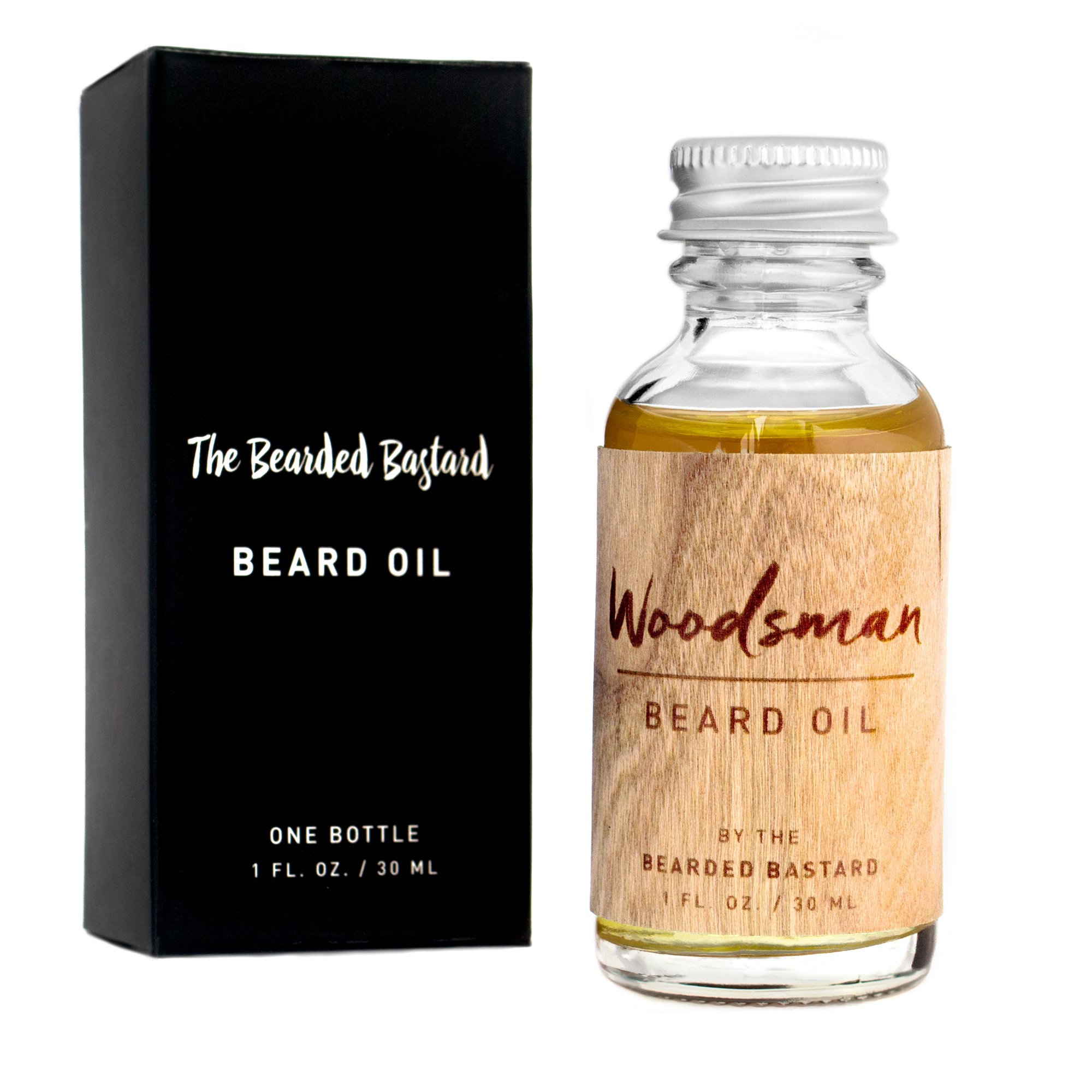 TBB Woodsman Natural Beard Oil for Men | Beard Conditioner for Soft Facial Hair & Moisturized Skin | Jojoba & Argan Essential Oils, Cedar Scent (1 Oz.)