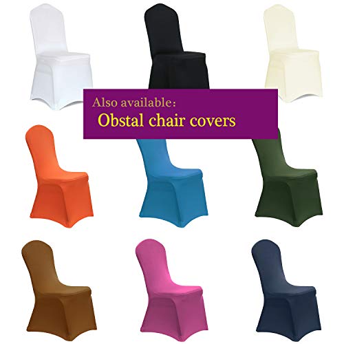 Obstal 6ft Stretch Spandex Table Cover for Standard Folding Tables - Universal Rectangular Fitted Tablecloth Protector for Party (Yellow, 72 Length x 30 Width x 30 Height Inches)