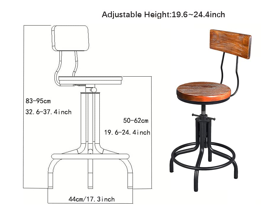 FUBIRUO 3 Piece Pub Dining Set, Modern Round bar Table and Stools for 2 ,Kitchen Counter Height Wood Top Bistro Pub Table Easy Assemble for Dining Room, Kitchen, Living Room