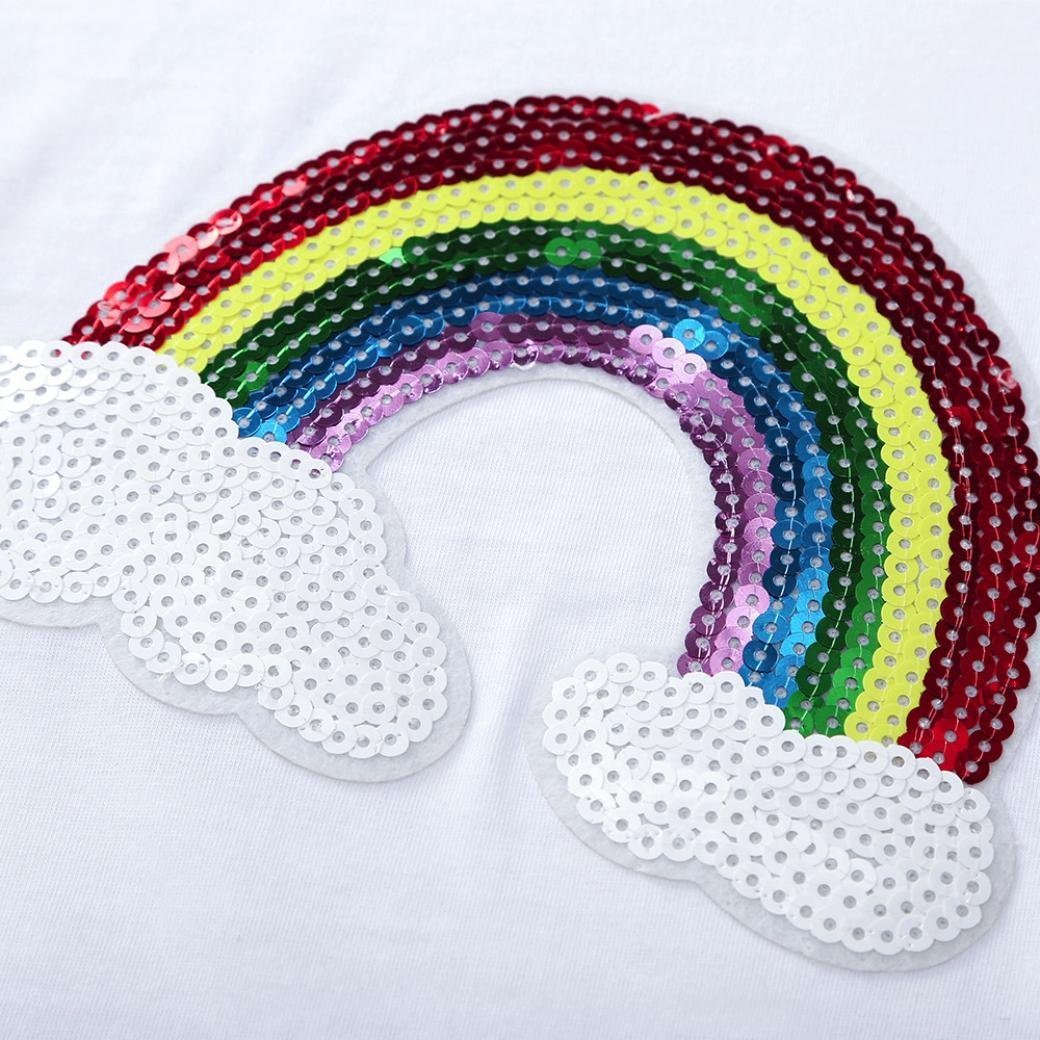 traderplus Rainbow T-Shirt and Ballet Tutu Skirt with Hair Bows Set for Baby Girls (4-6 Years)