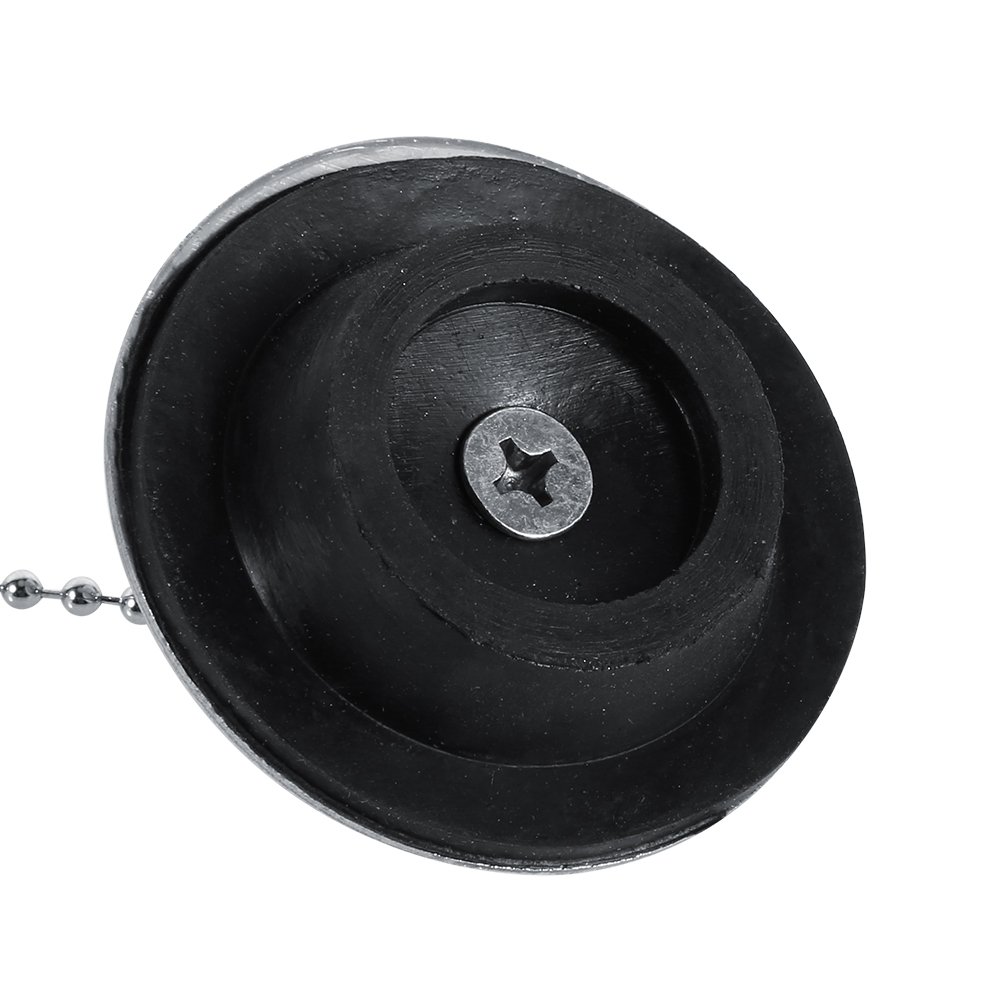 Fdit Tub Stopper, Drain Stopper Bathroom Sink Bathtub Accessories Hair Catcher Trap Strainer, Drain Cover Stopper for Kitchen Sink Bathroom Bathtub, Solid Metal Waste Plug with Chain