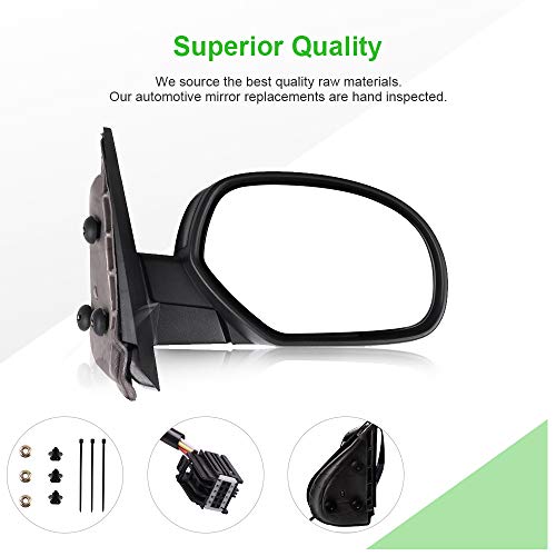 SCITOO Tow Mirror Passenger Side Fit for Chevy for GMC Mirrors 2007-2013 for Chevy Silverado for GMC Sierra With Power Controlling and Heated Features