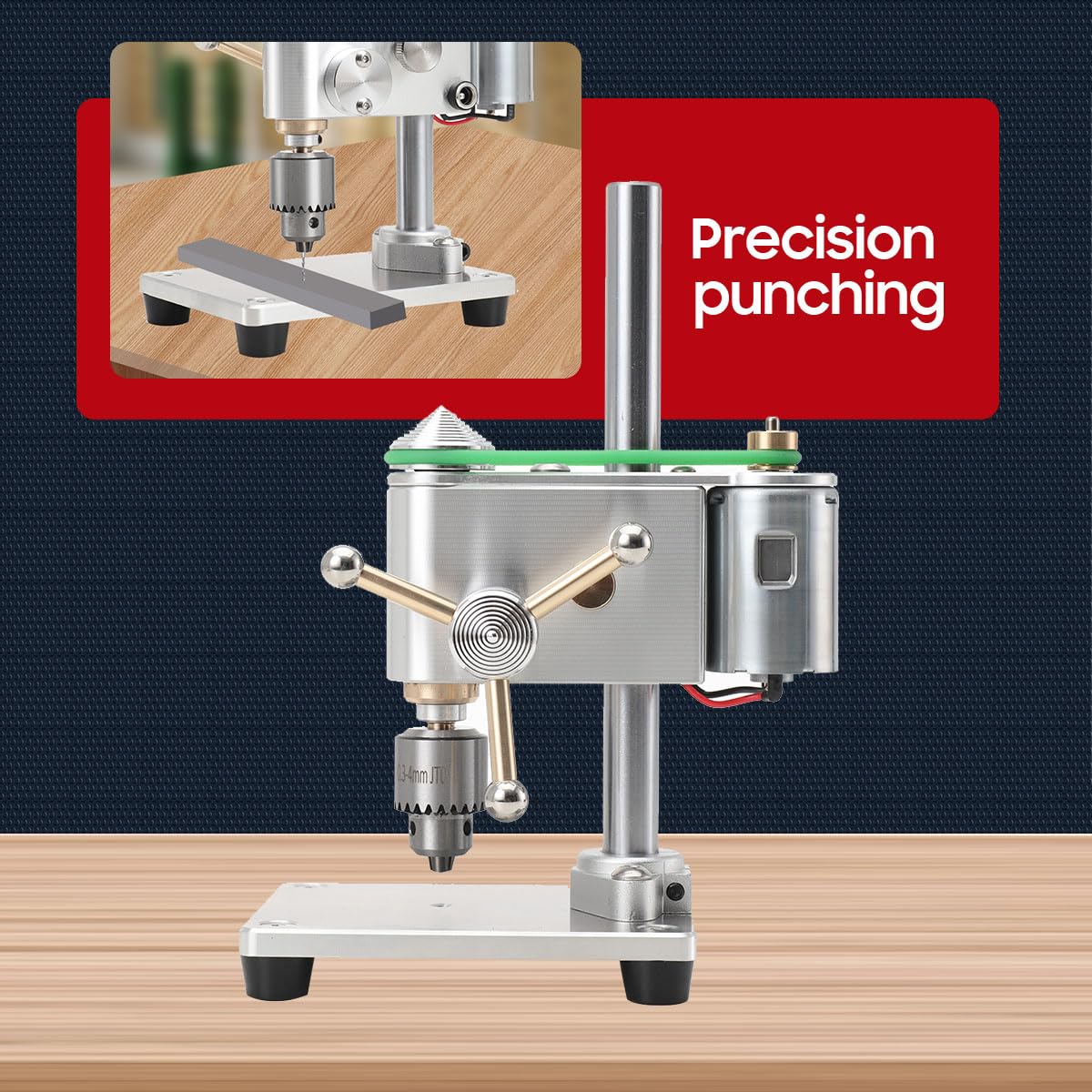 COYWEH Mini Bench Drill Micro Bench Drill Mini Drilling Machine for DIY Furniture With Speed Adjustable Power Adapter (0.3-4MM)