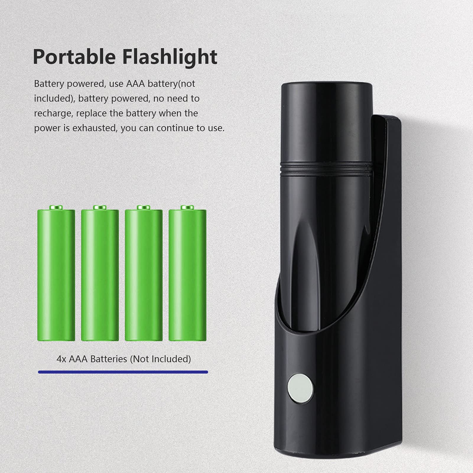 LED Emergency Lights For Home Power Failure, Wall Mounted Flashlights Flashlight White Light Plastic Flashlight Led Wallmounted Battery Power Supply, for Hotel Outdoor