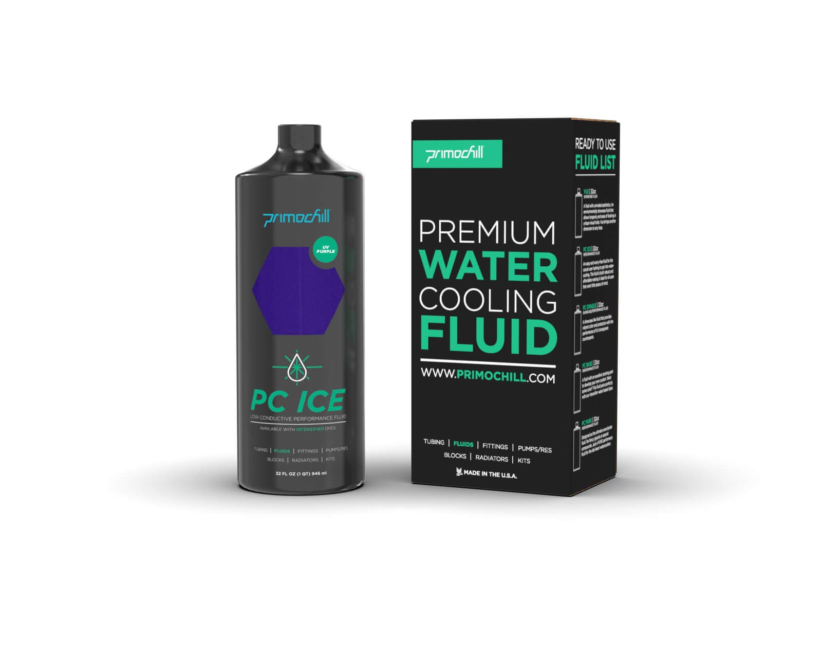 PrimoChill Ice - Low-Conductive Computer Watercooling Fluid (32 oz.) - UV Purple