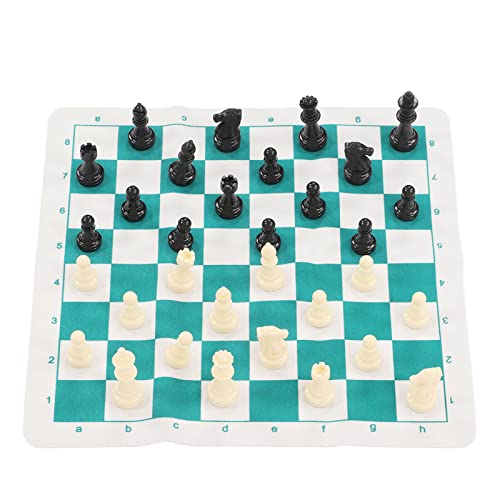 Dilwe Roll Up Chess Board Set, Portable Travel Chess Game Set Roll Up Chess Board Set for Family Gatherings Travel (Wang Gao 75MM)