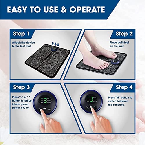 HAEYONME Electric Foot Massage Pad Convenient Massage to Relax feet,Folding Portable Foot Relaxation with USB